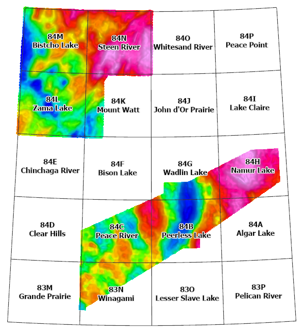Aeromagnetic and Gravity Survey in Alberta